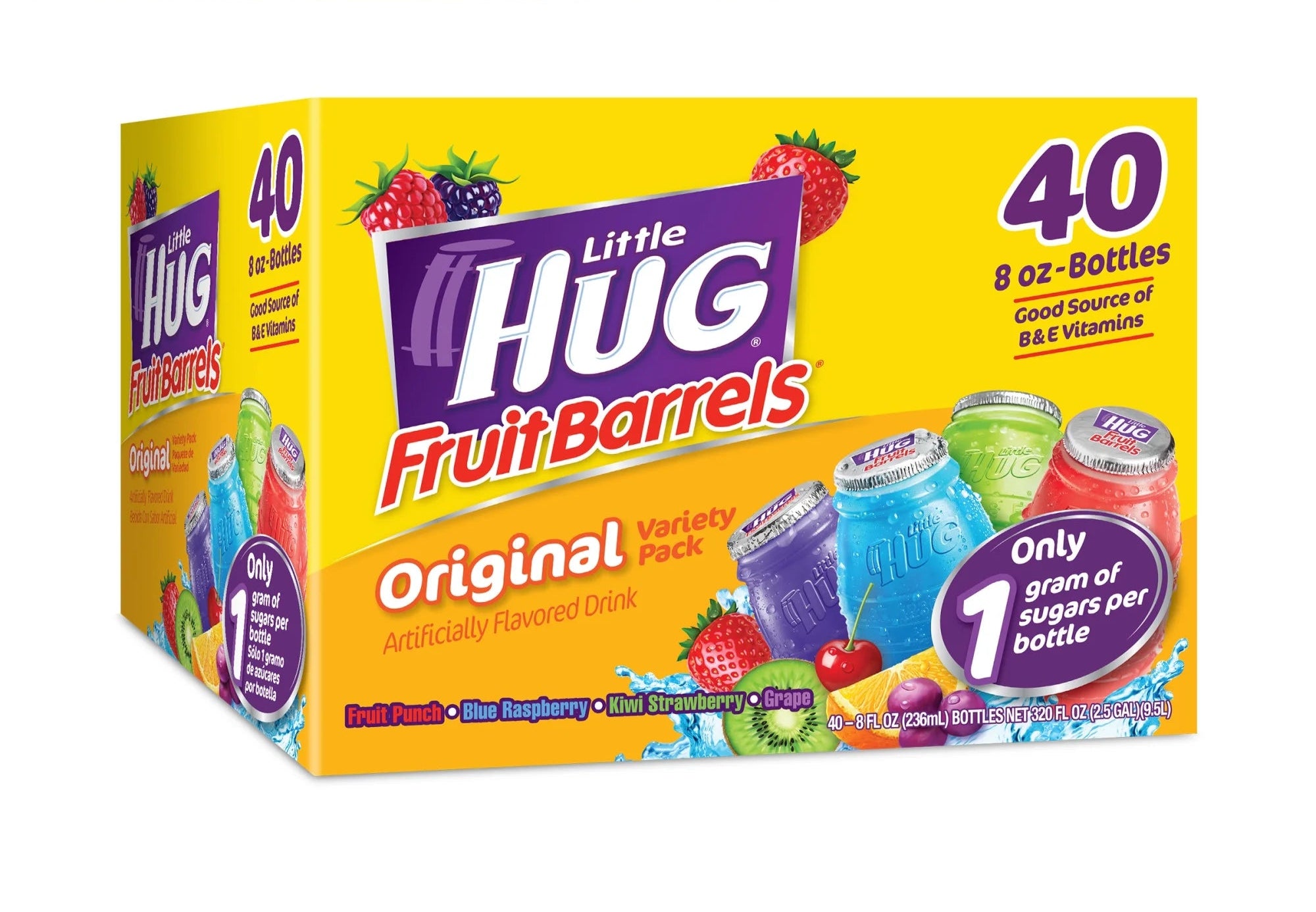 Little Hug Fruit Barrels Original Variety Pack 236 mL (40 Pack ...