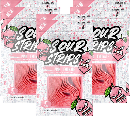 Sour Strips Pink Lemonade 104 g (12 Pack) – Exotics Wholesale