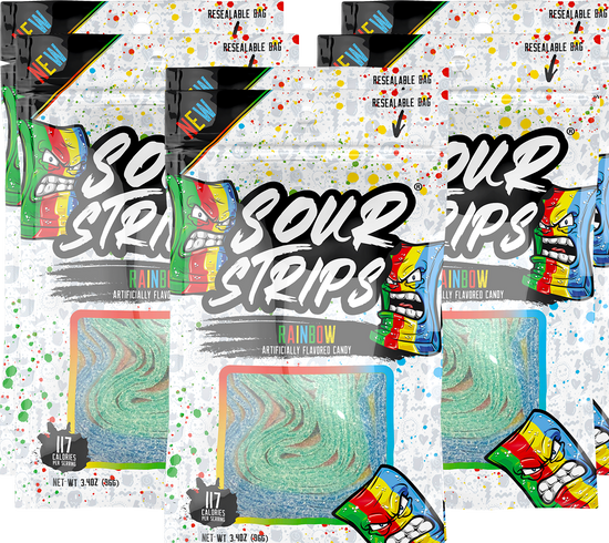 Sour Strips Rainbow 96 g (12 Pack) – Exotics Wholesale