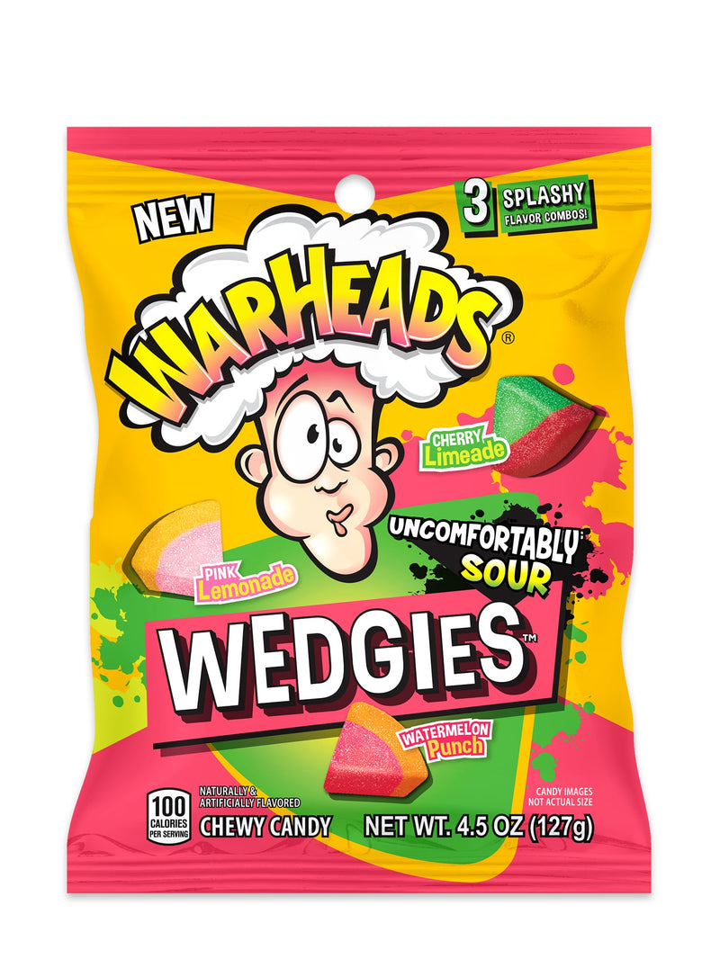 Warheads Wedgies Peg Bag 127 g (12 Pack) – Exotics Wholesale