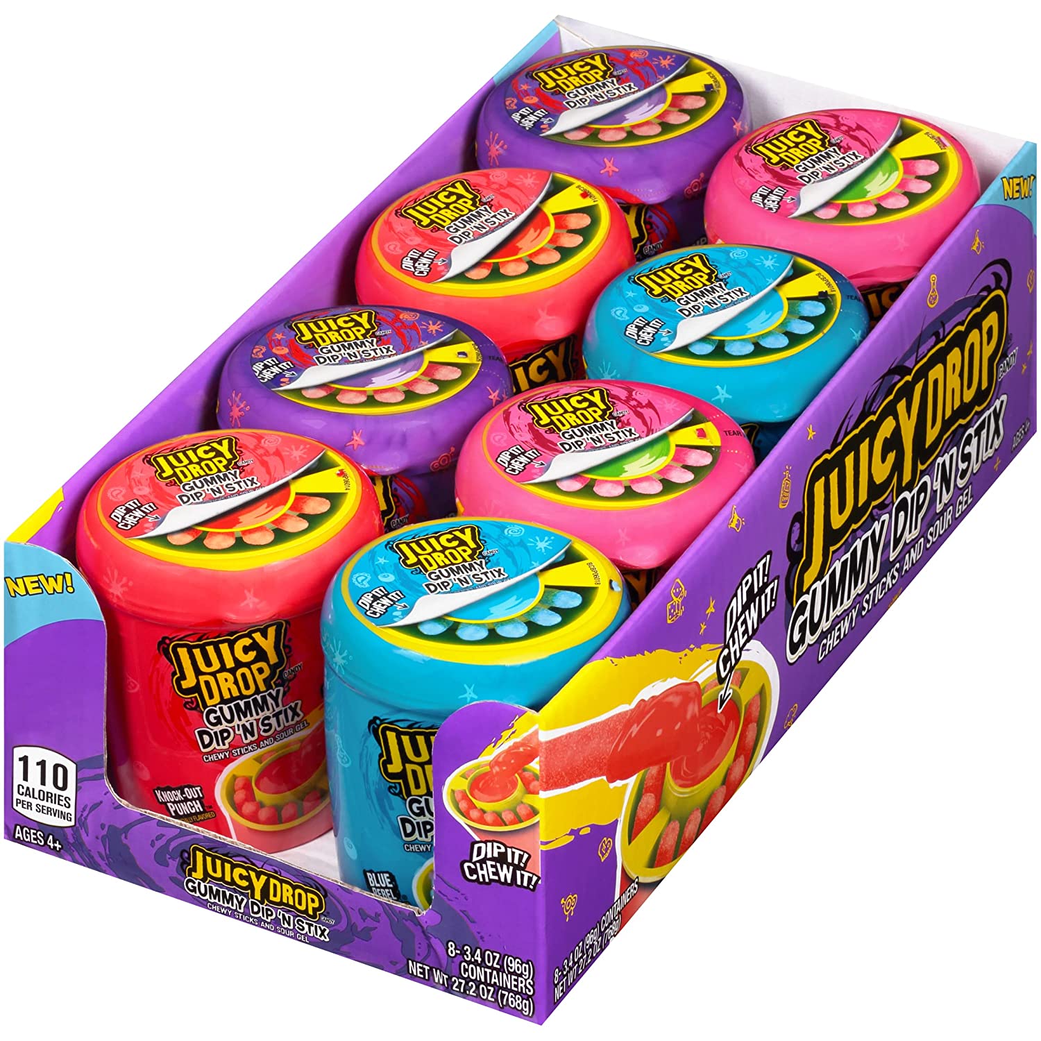 Topps Juicy Drop Gummy Dip 'N Stix 96 g (8 Pack) – Exotics Wholesale