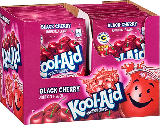 Kool-Aid Unsweetened Black Cherry Drink Mix 3.6 g (48 Pack) – Exotics ...