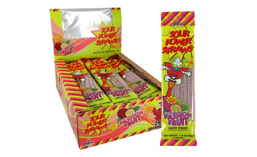 Sour Power Passionfruit Straws 50 g (24 Pack) – Exotics Wholesale