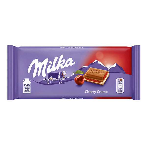 Milka Cherry Cream Chocolate Bar 100 g (22 Pack) – Exotics Wholesale