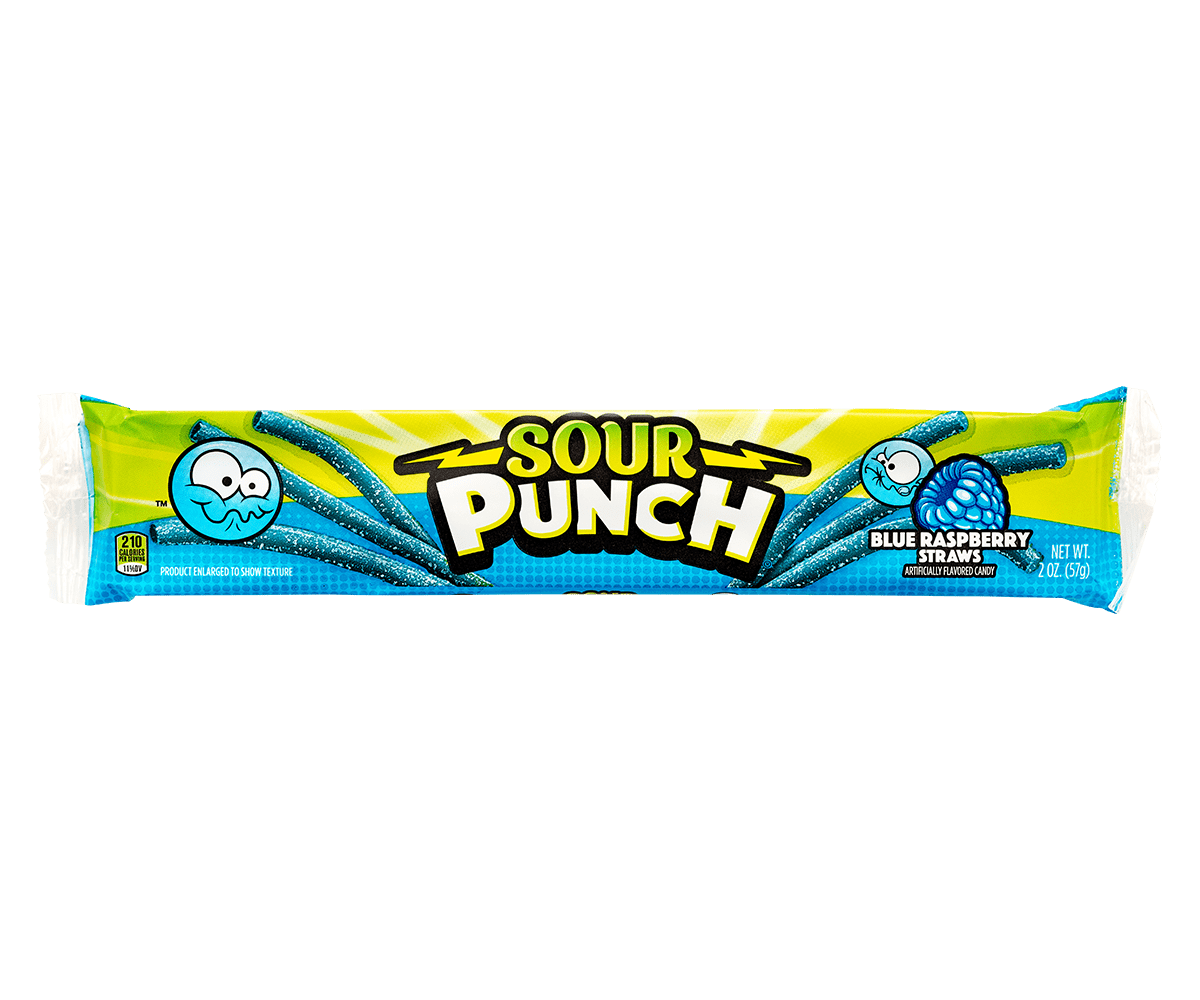 Sour Punch Blue Raspberry Straws 57 g (24 Pack) – Exotics Wholesale