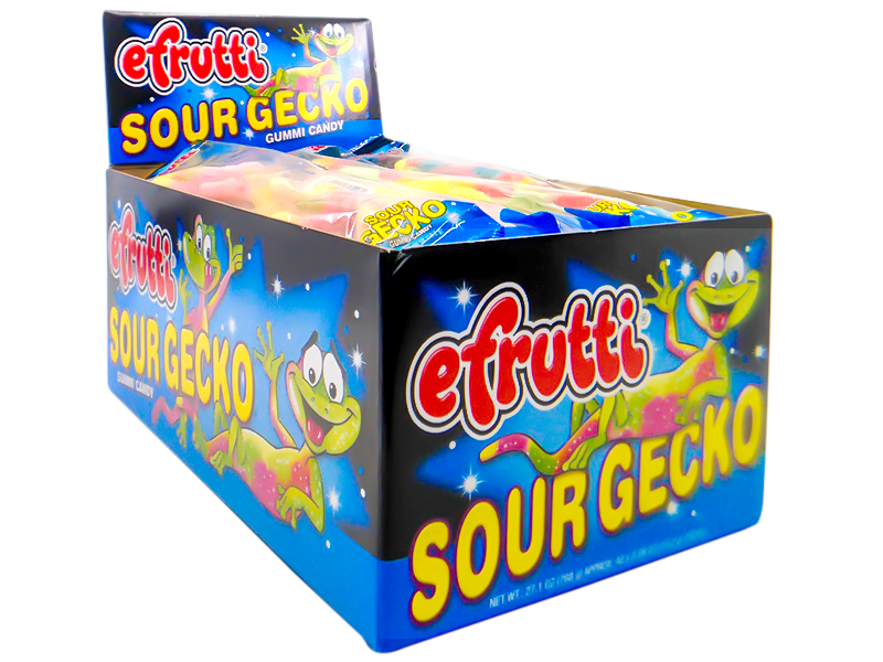 eFrutti Gummi Sour Geckos 19 g (40 Pack) – Exotics Wholesale