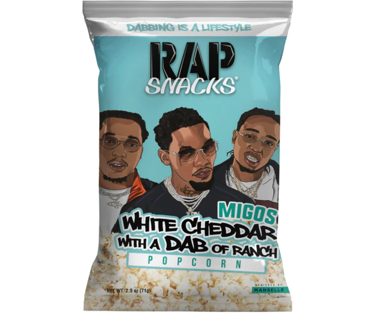 Migos White Cheddar with a Dab of Ranch Gourmet Popcorn 71 g (24 Pack ...